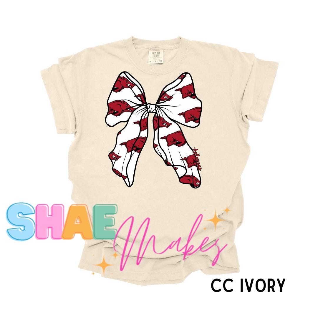 Arkansas, Football, Png, Digital Design, Sublimation, Coquette Bow ...