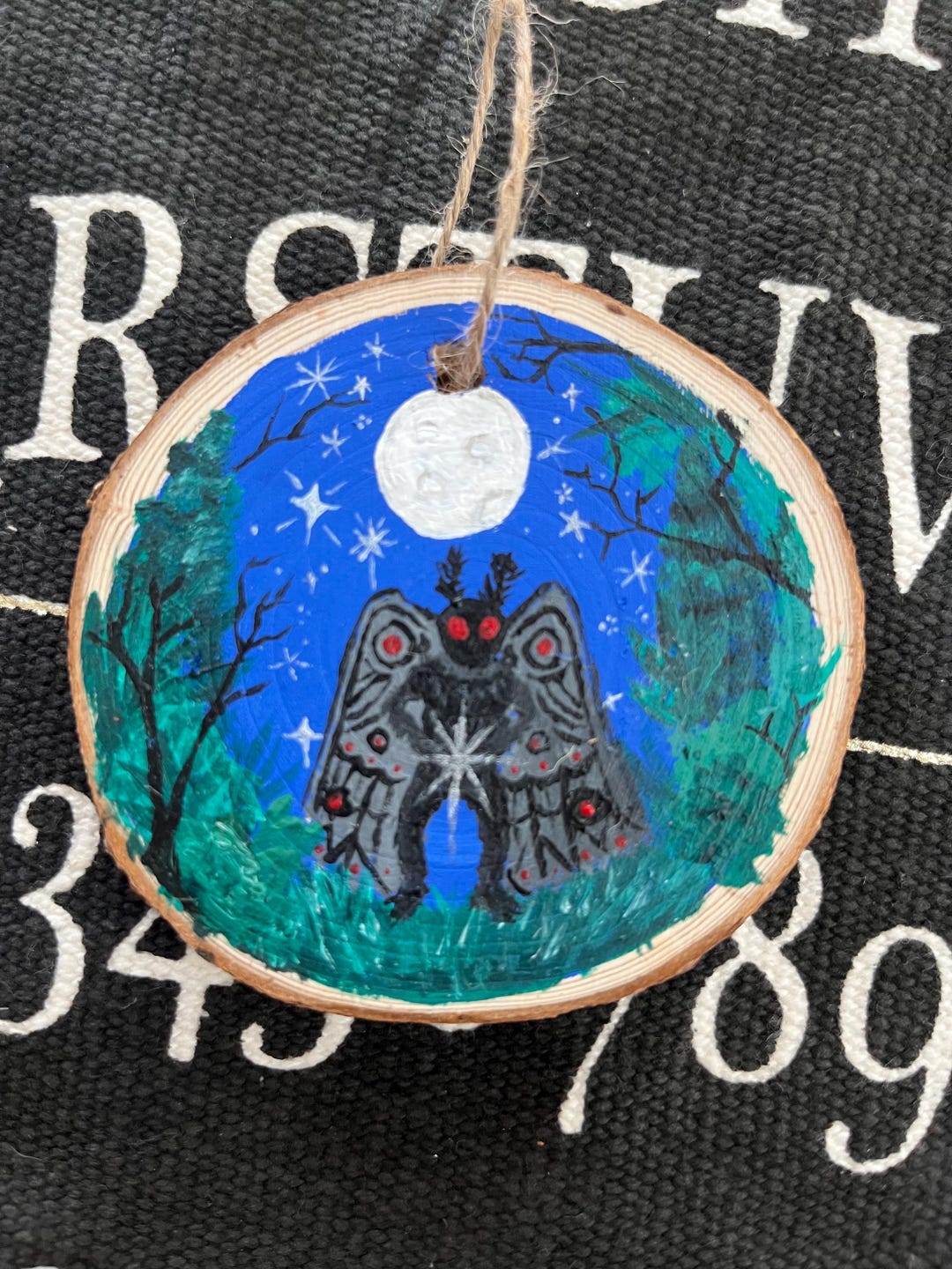 Mothman Acrylic Painting Wood Cryptids West Virginia - Etsy