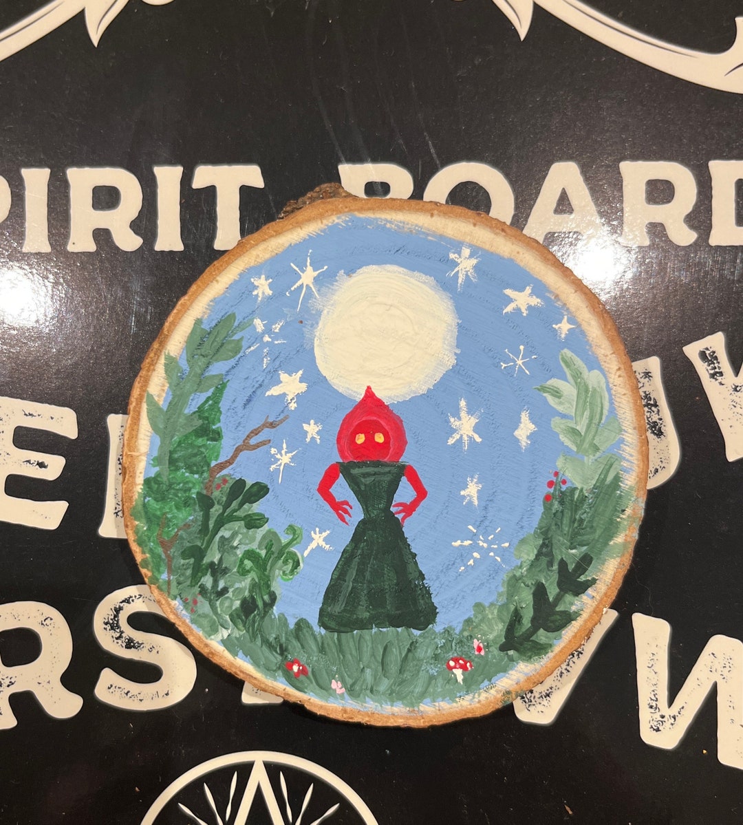 Flatwoods Monster Acrylic Painting Wood Cryptids West Virginia - Etsy