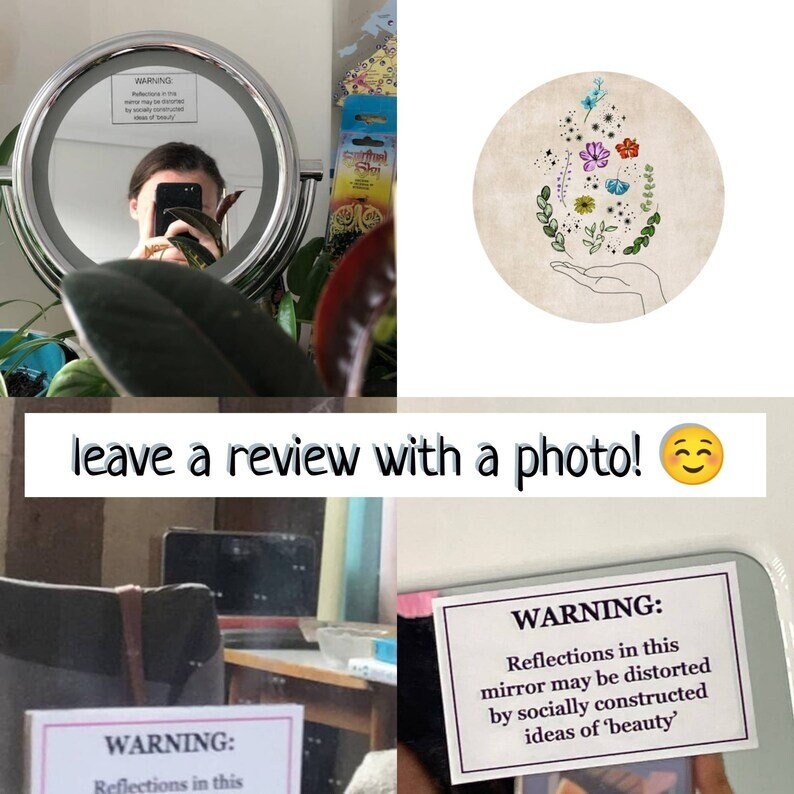 WARNING Sticker Vinyl Mirror Sticker Gifts for Her Feminist Non ...