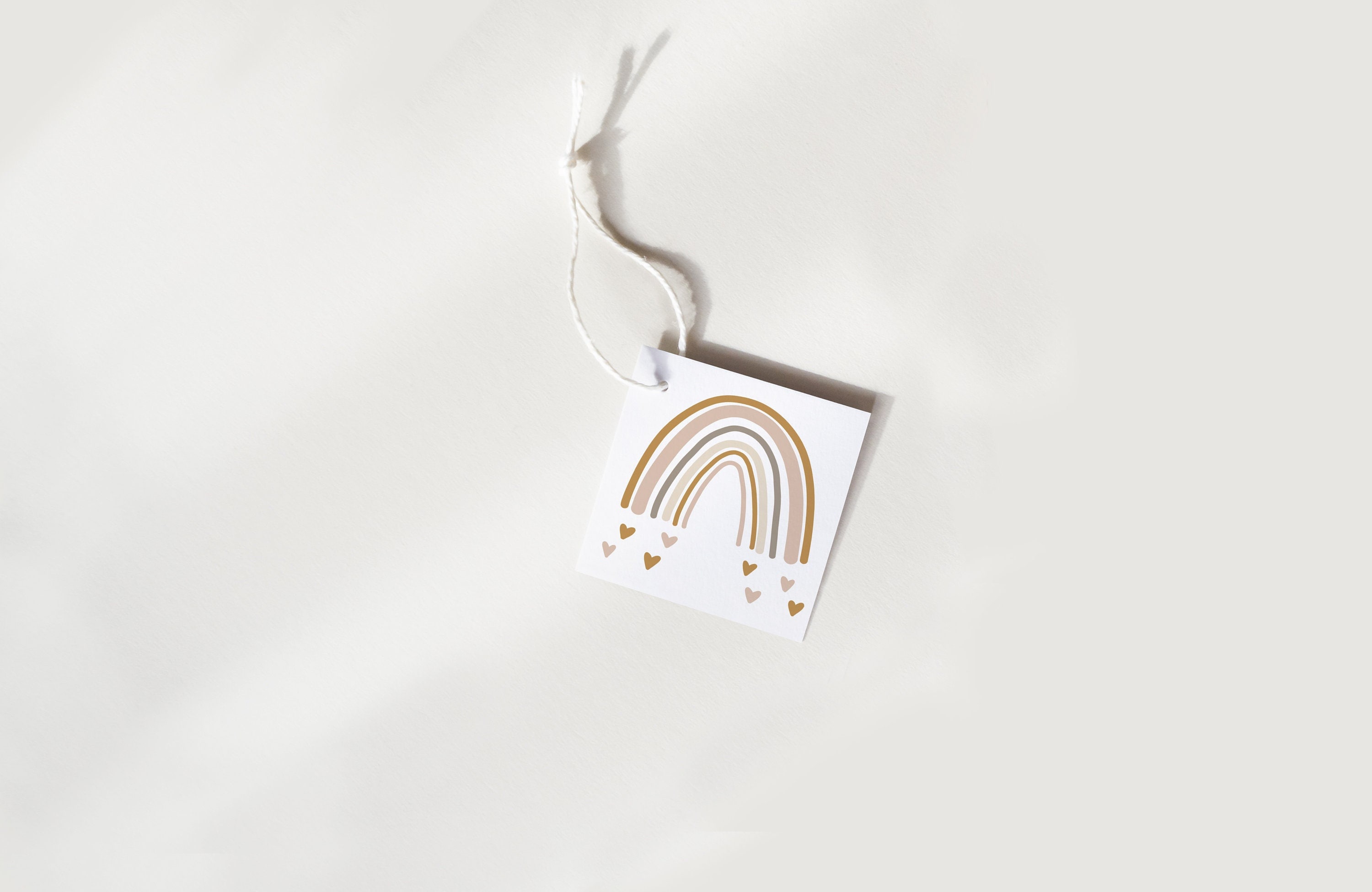 Boho Rainbow Gift Tags/10pk/to From Tag/square Gift Tag/baby Shower ...