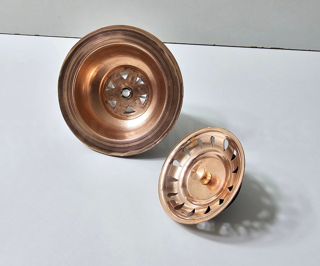 Copper Kitchen Sink Drainer, Removable Drain Basket and Sealed Lid ...