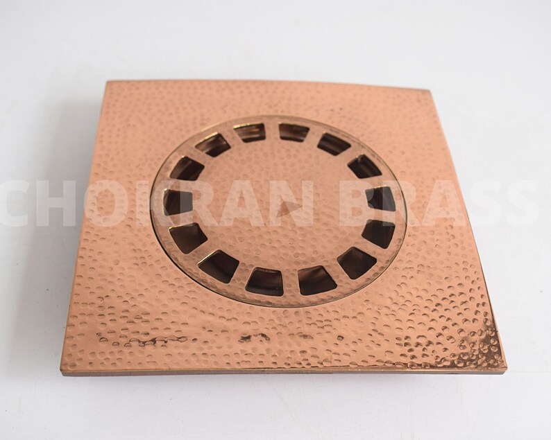 Copper Floor Drain Hammered Shower Drain Cover Unlacquered - Etsy