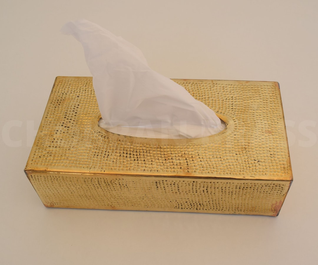 Hammered Rectangle Made Solid Brass Tissue Box, Custom Made, Tissue Box ...