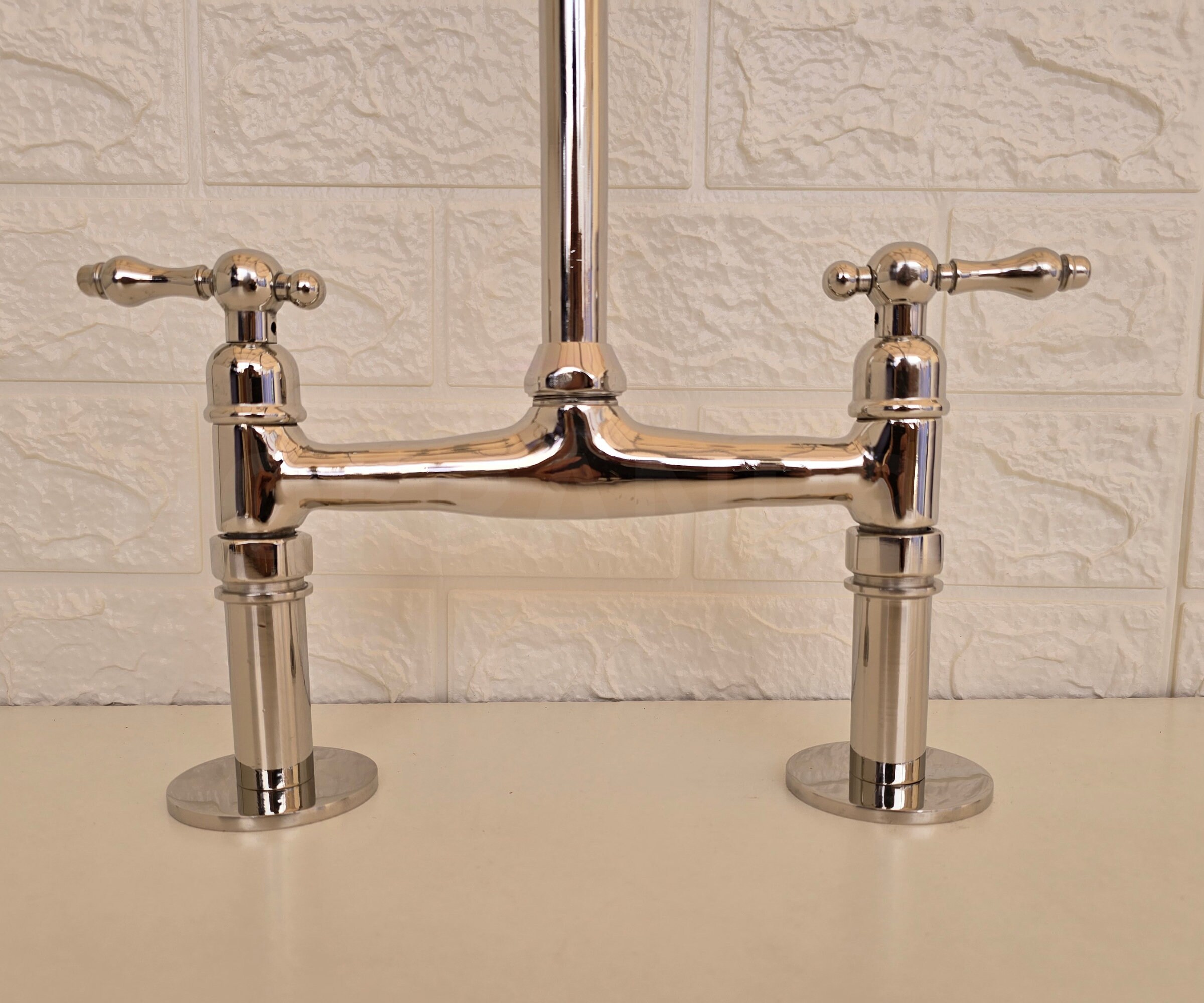 Nickel Kitchen Faucet, Bridge Kitchen Faucets, Silver Kitchen Bridge ...