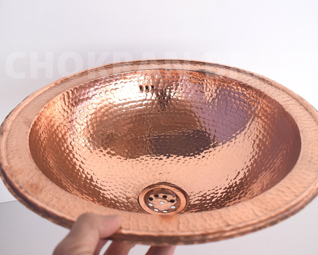 Handcrafted Copper Bathroom Sink - Custom Made 16 Guage Unlacquered ...