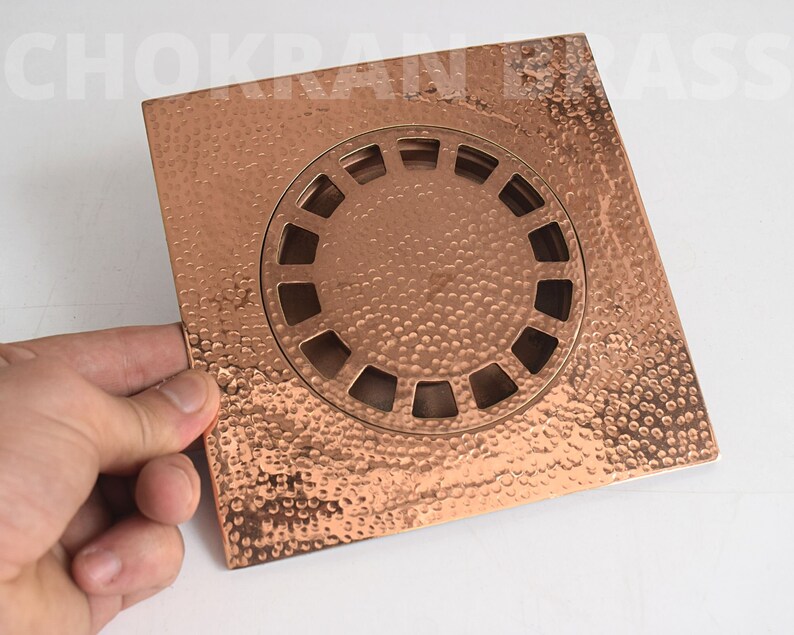 Copper Floor Drain Hammered Shower Drain Cover Unlacquered - Etsy