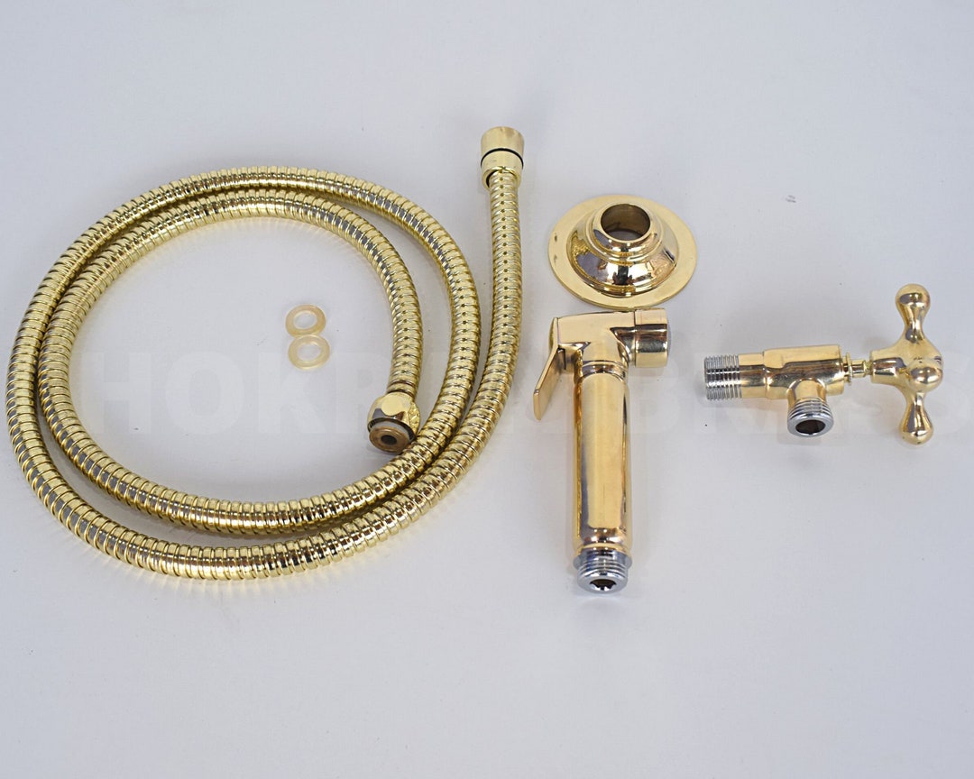 Solid Brass Kitchen Hand Sprayer, Bathroom Sprayer, Unlacquered ...