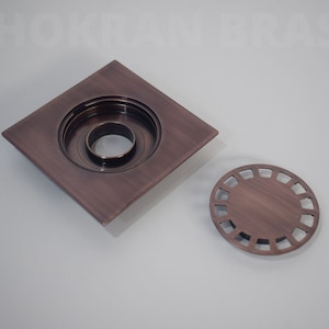 Antique Copper Square Floor Drain, Solid Brass Floor Drain, Floor Drain ...