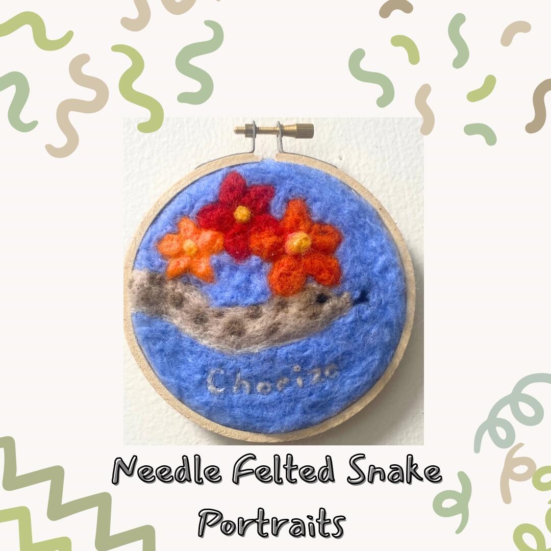 Needle Felted Snake Portraits - Etsy