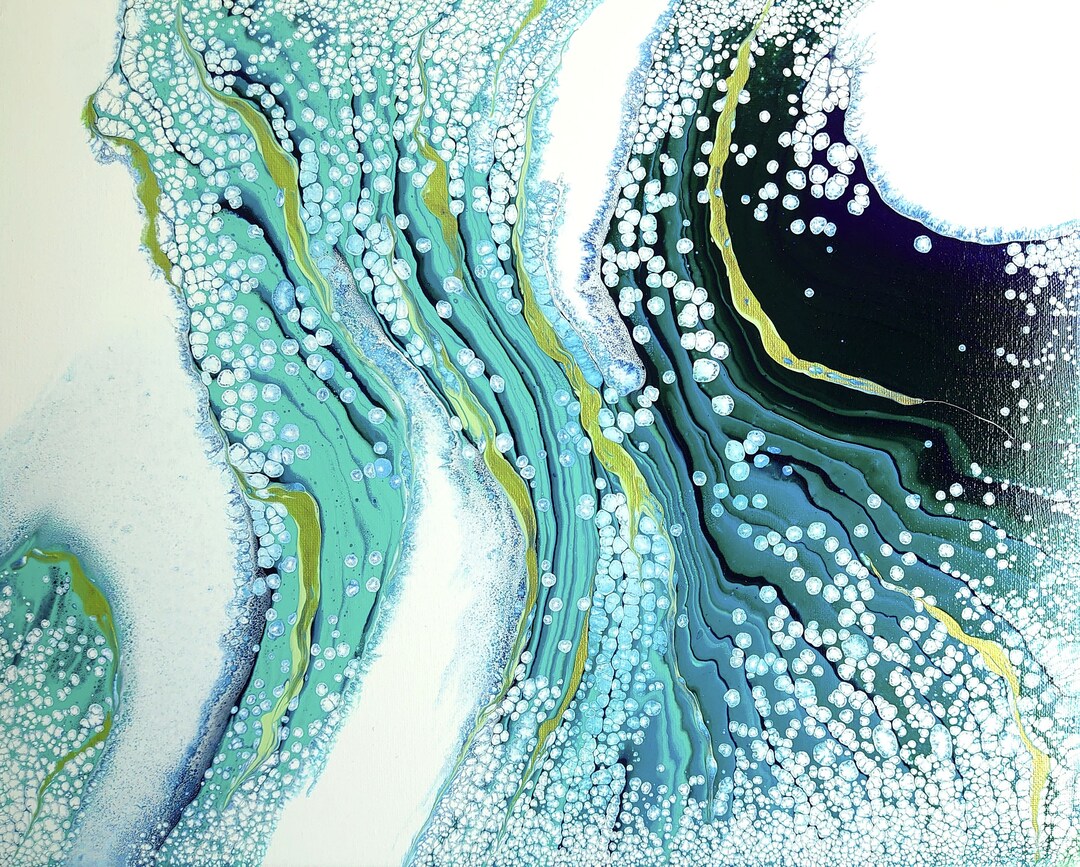 Original Acrylic Painting - Water Lentils - Etsy