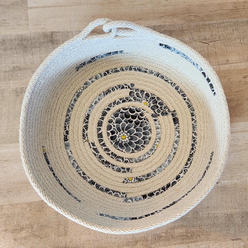 Embroidered Rope Baskets - Etsy