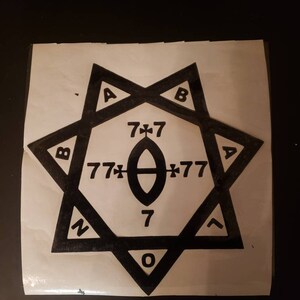 Thelemic Star of Babalon Large Decal - Etsy