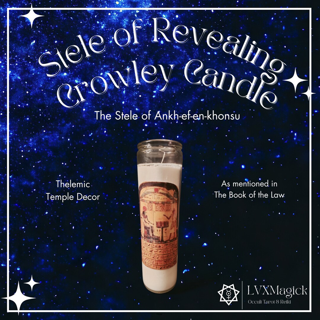 Aleister Crowley Thelema Candle Stele of Revealing Thelemic Altar Décor ...