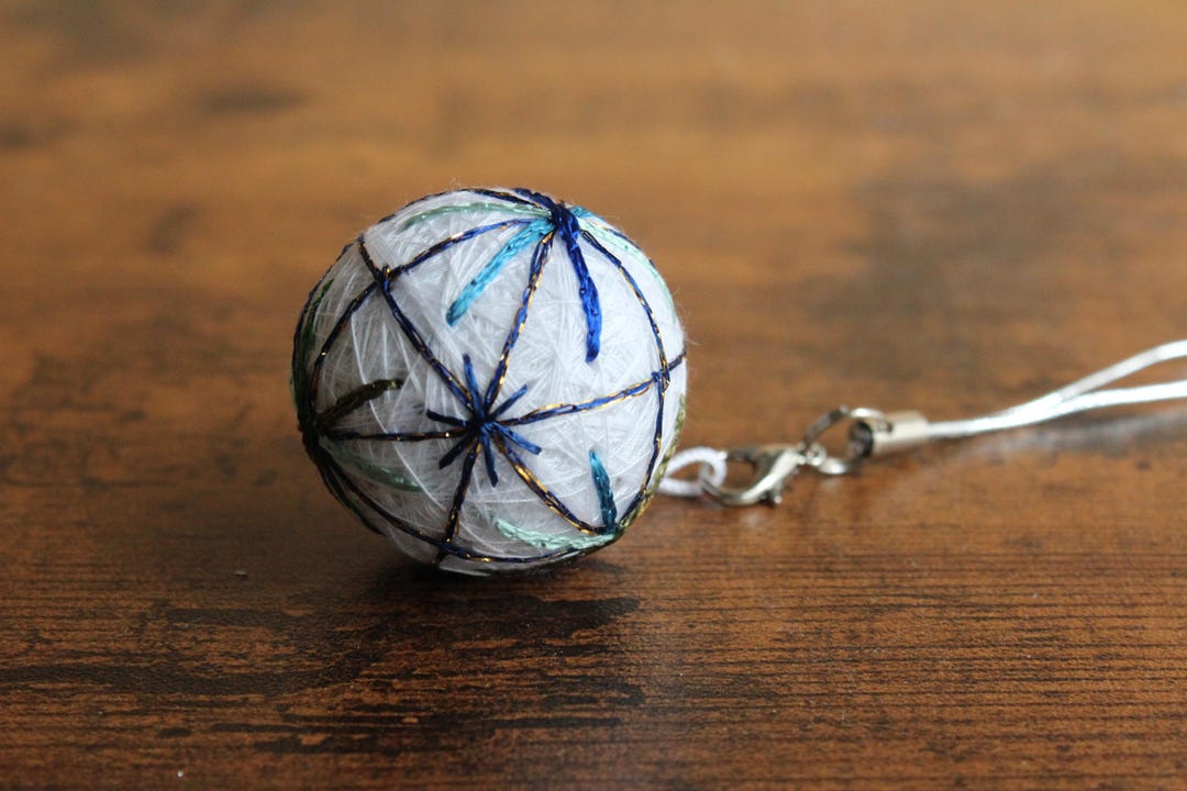 Small Temari Ball Bag Charm, Wafu, Handmade - Etsy