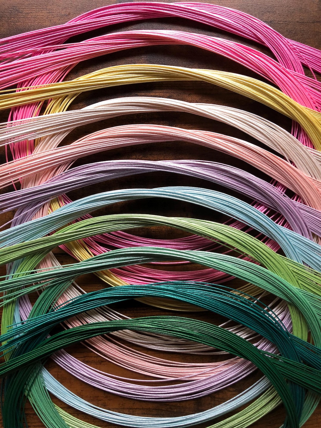 Japanese Mizuhiki Cords 11 Colors, Decorative Paper Cords, Pale Color ...