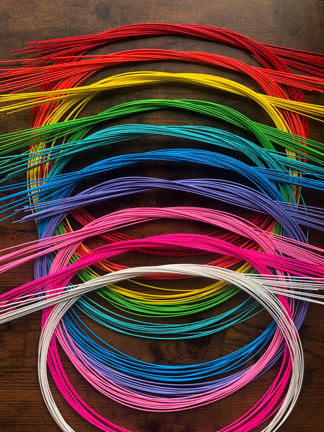Iro-mizuhiki Cords 10 Colors, Decorative Paper Cords, Rainbow Color ...