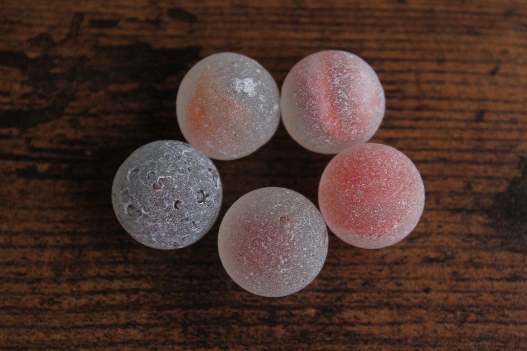 Set of 5 Sea Marbles, Japanese Sea Marble, Beach Glass, Sea Glass ...