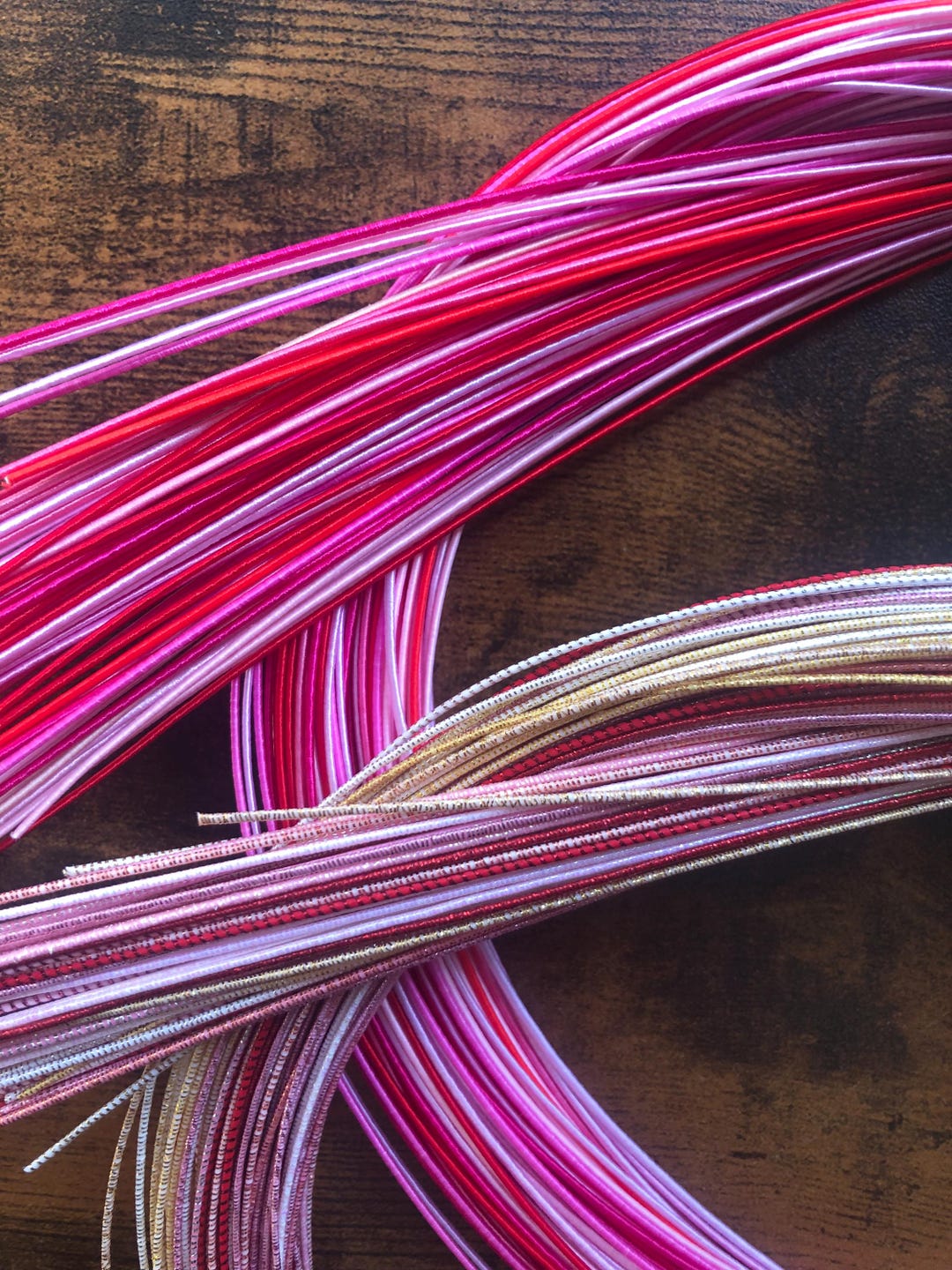 Mizuhiki Cords Pink Red Random Color, Normal and Sparkle Mizuhiki ...