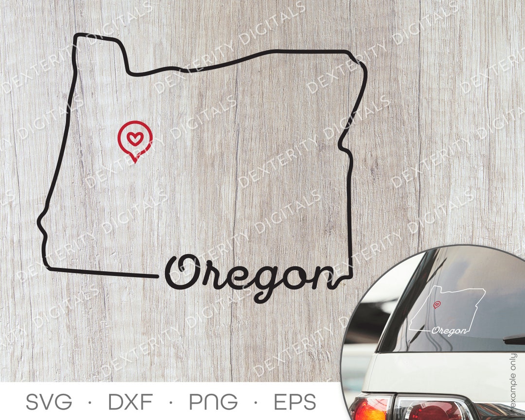 Oregon SVG USA State Design SVG Cut File for Cricut, Silhouette Digital ...