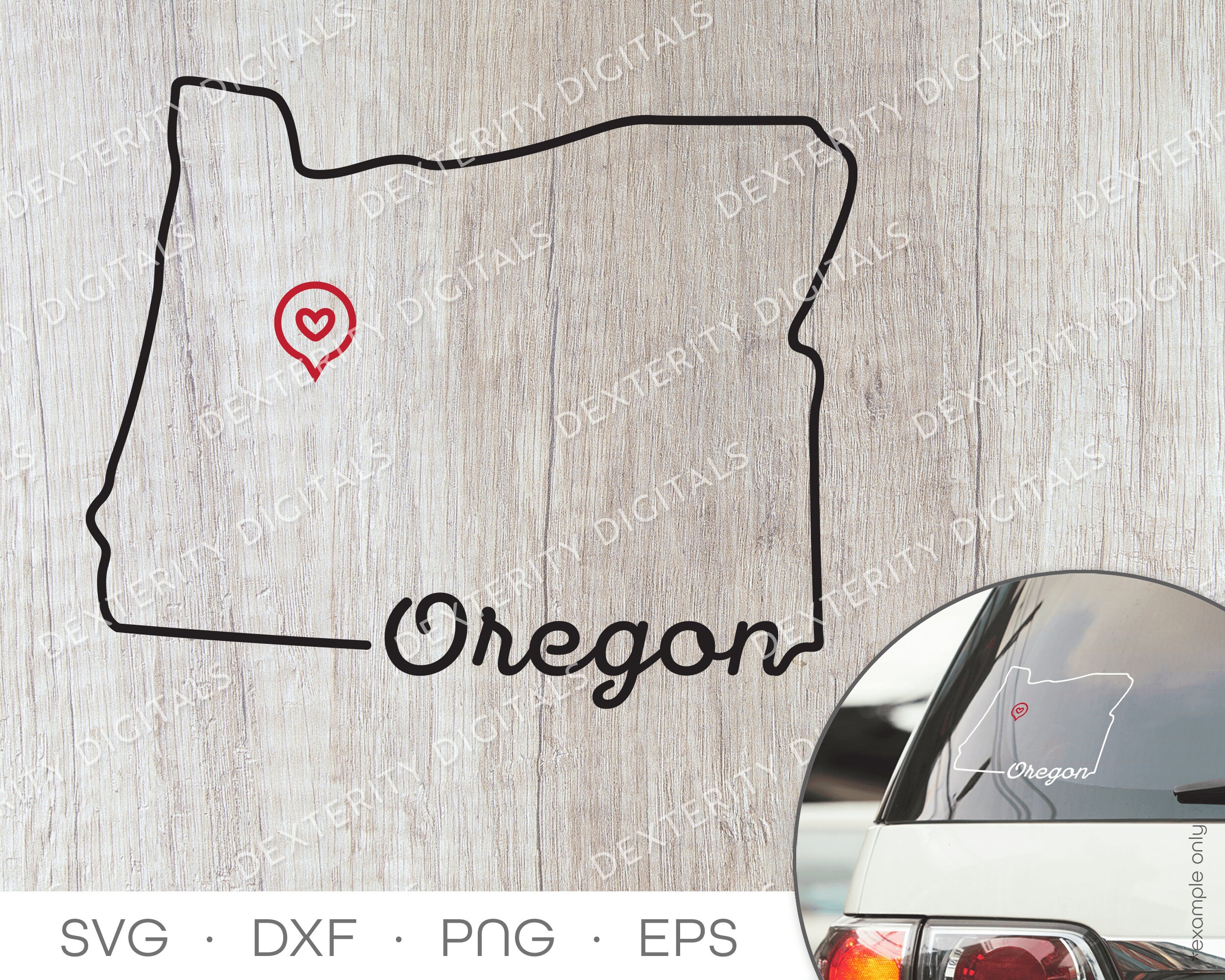 Oregon SVG USA State Design SVG Cut File for Cricut, Silhouette Digital ...