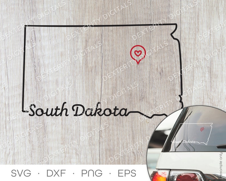 South Dakota SVG USA State Design SVG Cut File for Cricut, Silhouette ...