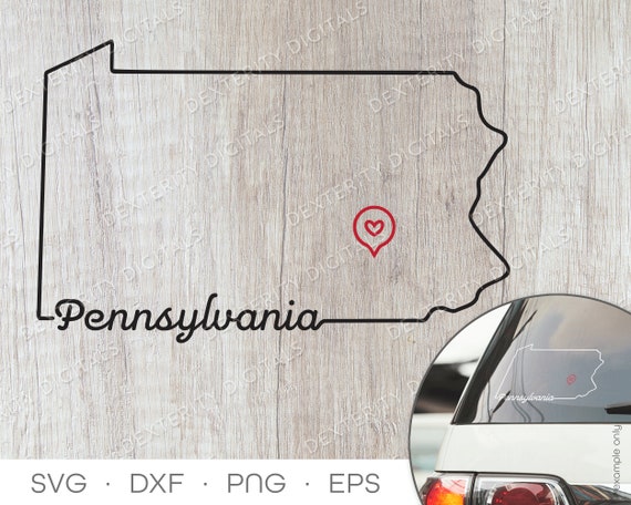 Pennsylvania SVG USA State Design SVG Cut File for Cricut | Etsy