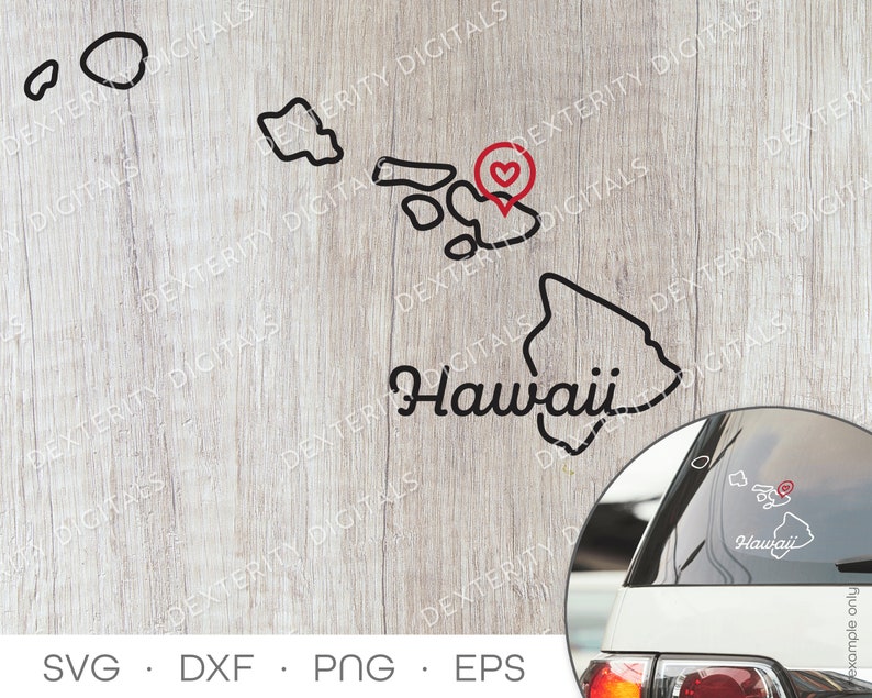 Hawaii SVG USA State Design SVG Cut File for Cricut - Etsy