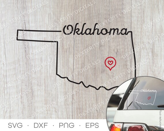 Oklahoma SVG USA State Design SVG Cut File for Cricut | Etsy