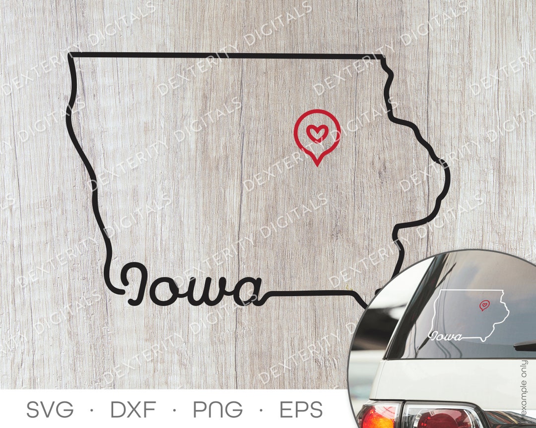 Iowa SVG | USA State Design | SVG Cut File for Cricut, Silhouette ...