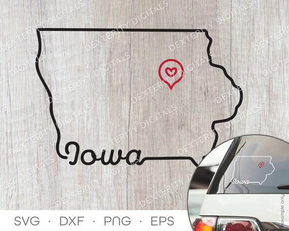 Iowa SVG USA State Design SVG Cut File for Cricut | Etsy