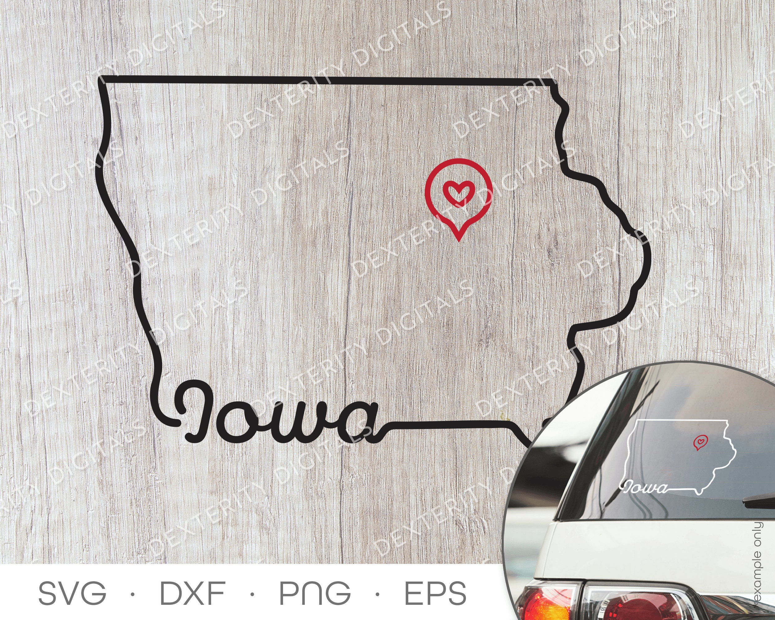 Iowa SVG USA State Design SVG Cut File for Cricut - Etsy