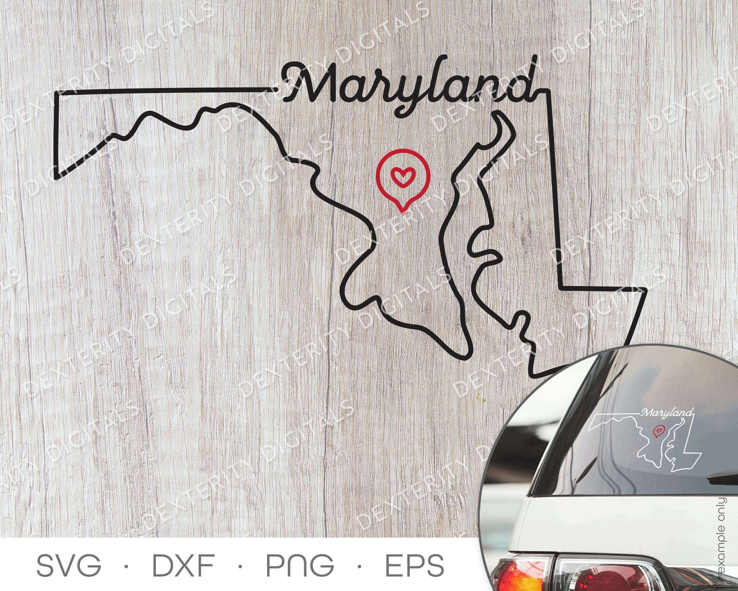 Maryland SVG USA State Design SVG Cut File for Cricut, Silhouette ...
