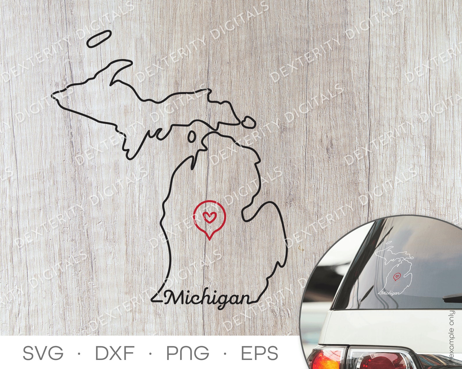 Michigan SVG USA State Design SVG Cut File for Cricut, Silhouette ...
