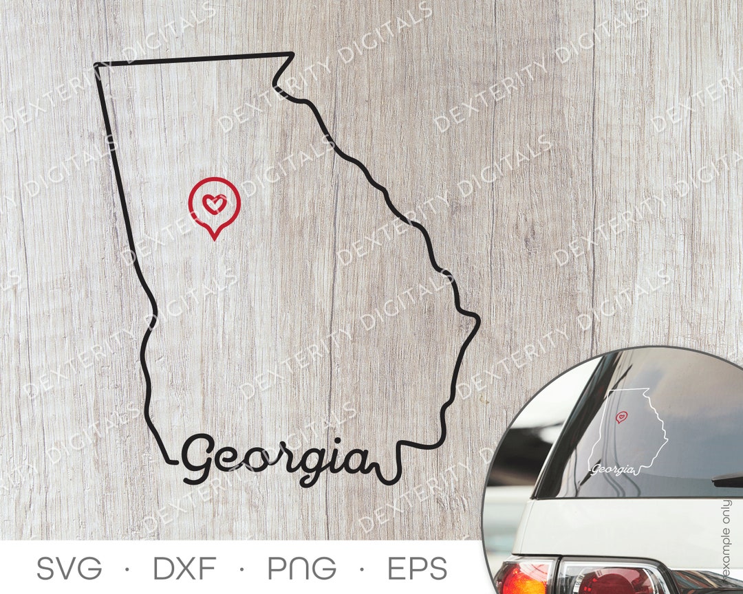 Georgia SVG USA State Design SVG Cut File for Cricut, Silhouette ...