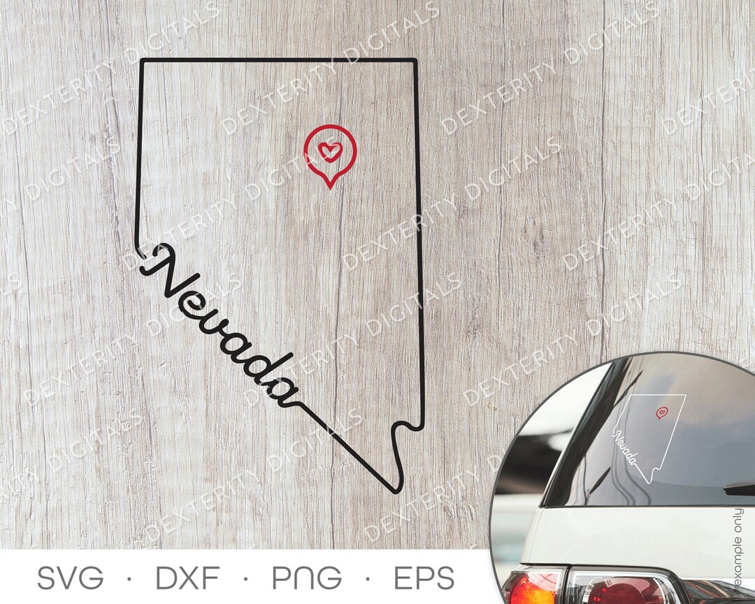 Nevada SVG USA State Design SVG Cut File for Cricut, Silhouette Digital ...