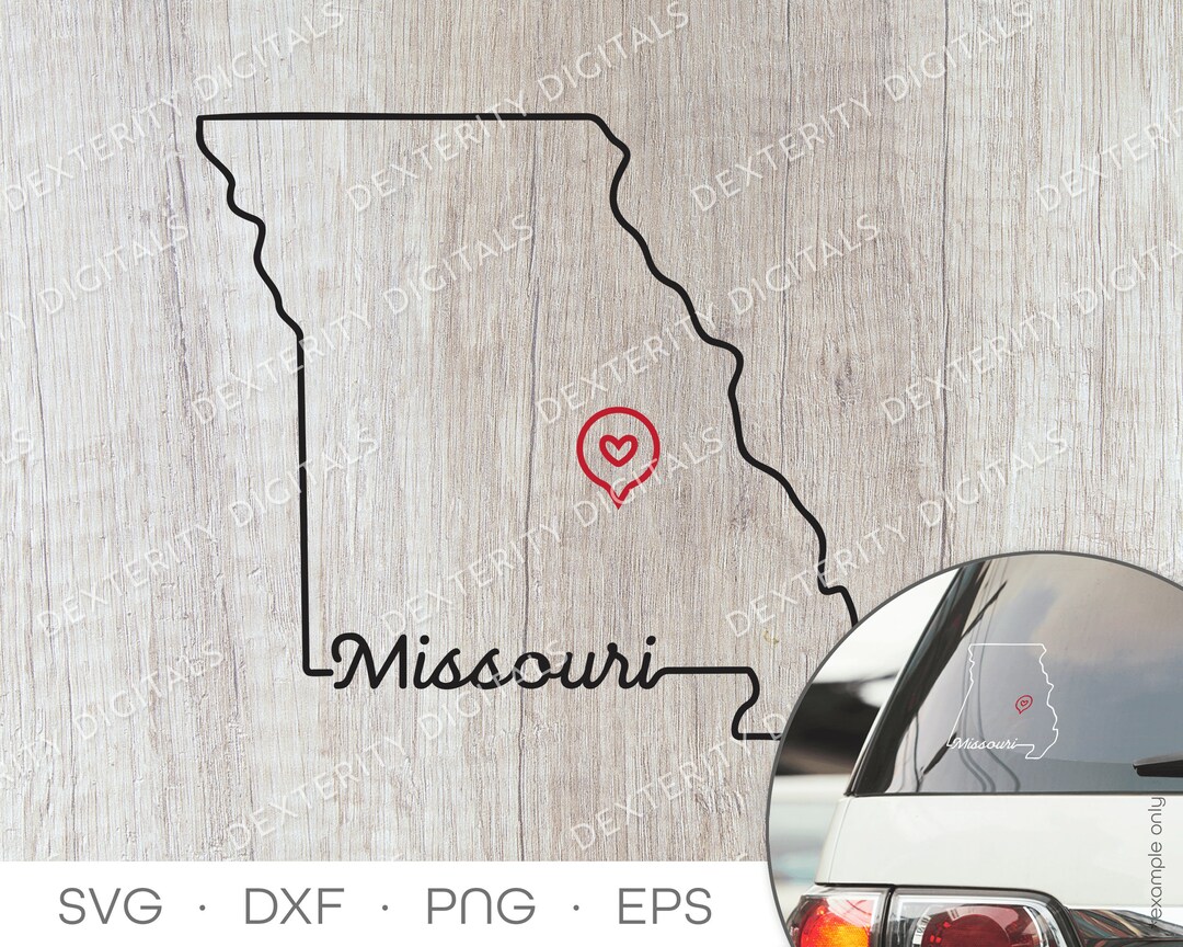 Missouri SVG USA State Design SVG Cut File for Cricut, Silhouette ...