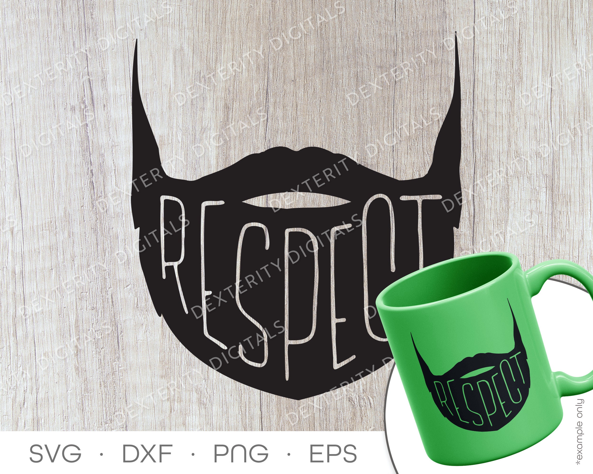 Respect the Beard SVG | Manly Design | SVG Cut File for Cricut ...