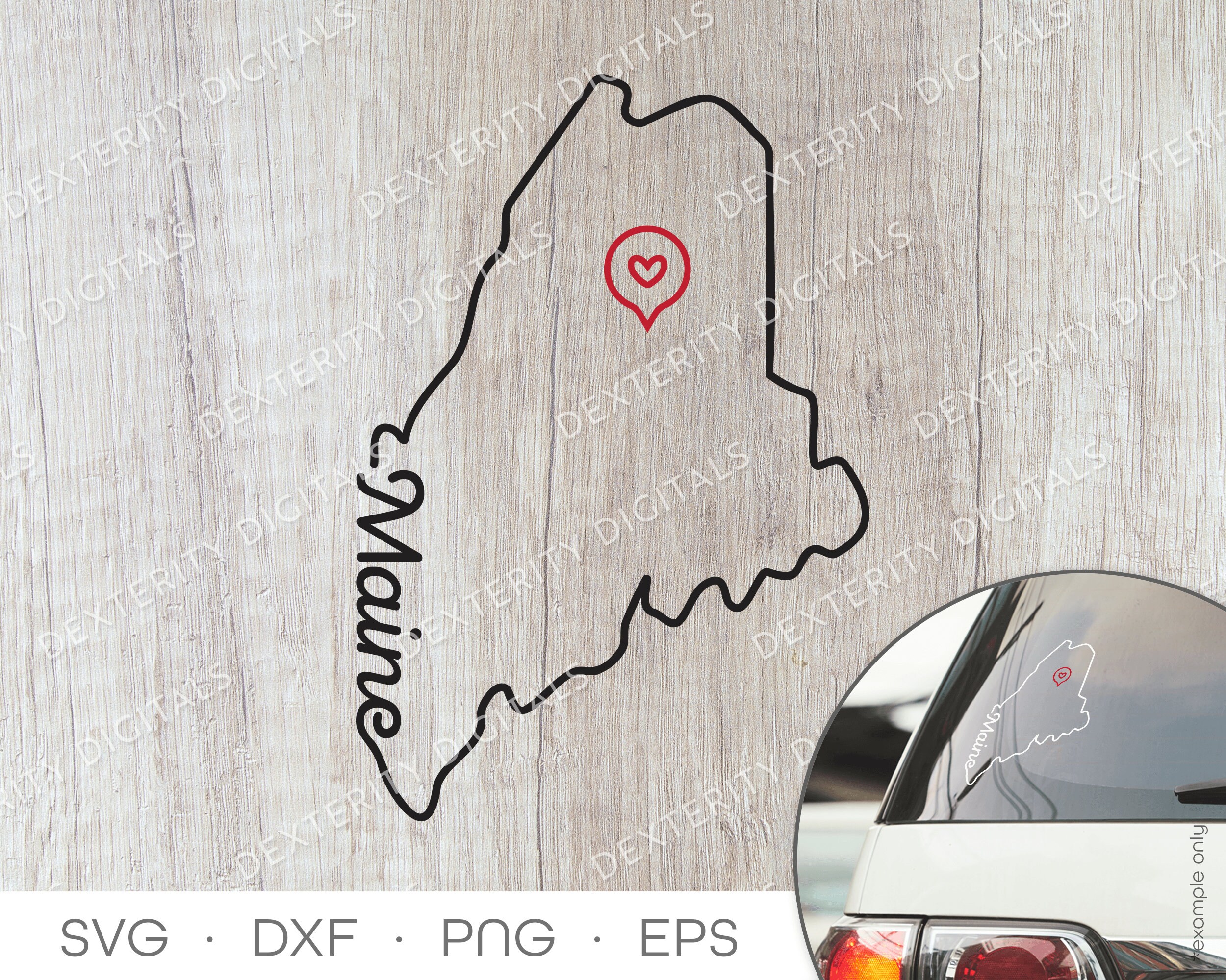 Maine SVG | USA State Design | SVG Cut File for Cricut, Silhouette ...