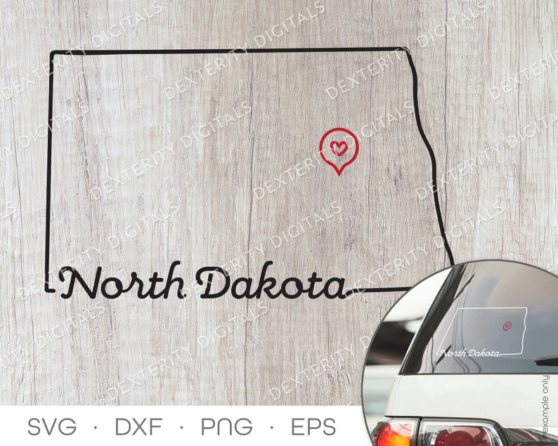 North Dakota SVG USA State Design SVG Cut File for Cricut, Silhouette ...
