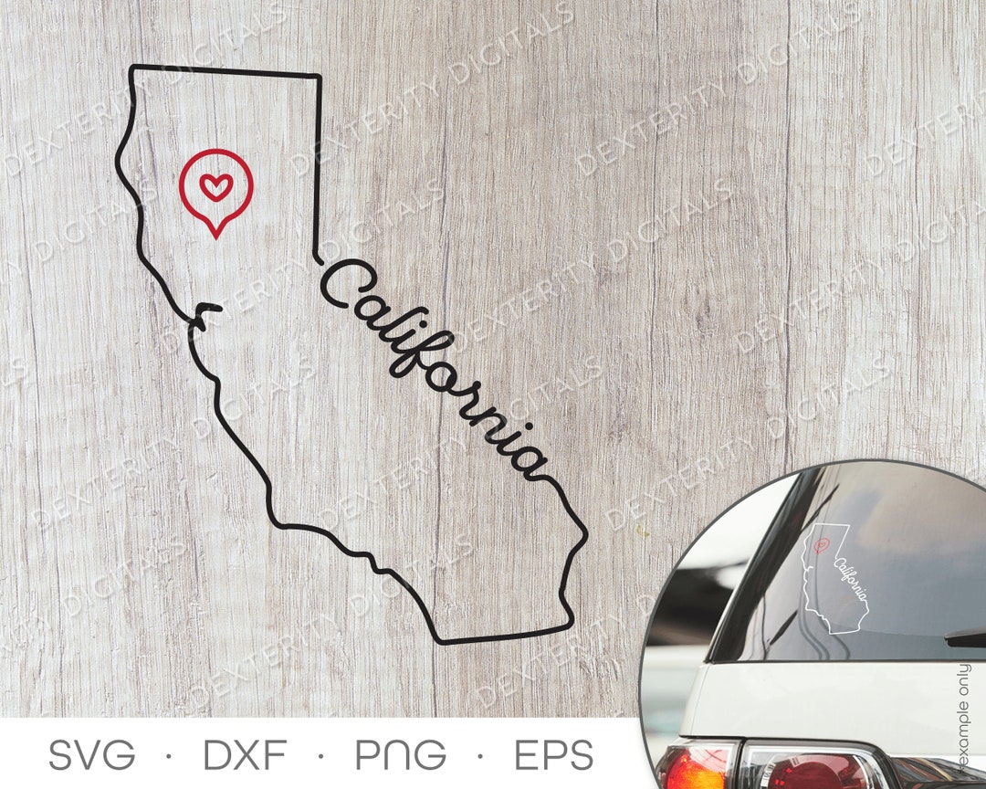 California SVG | USA State Design | SVG Cut File for Cricut, Silhouette ...