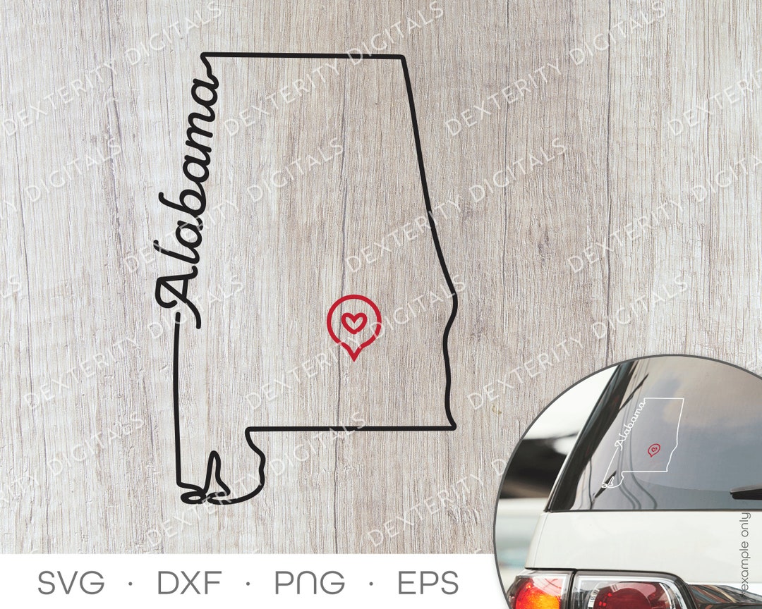 Alabama SVG | USA State Design | SVG Cut File for Cricut, Silhouette ...
