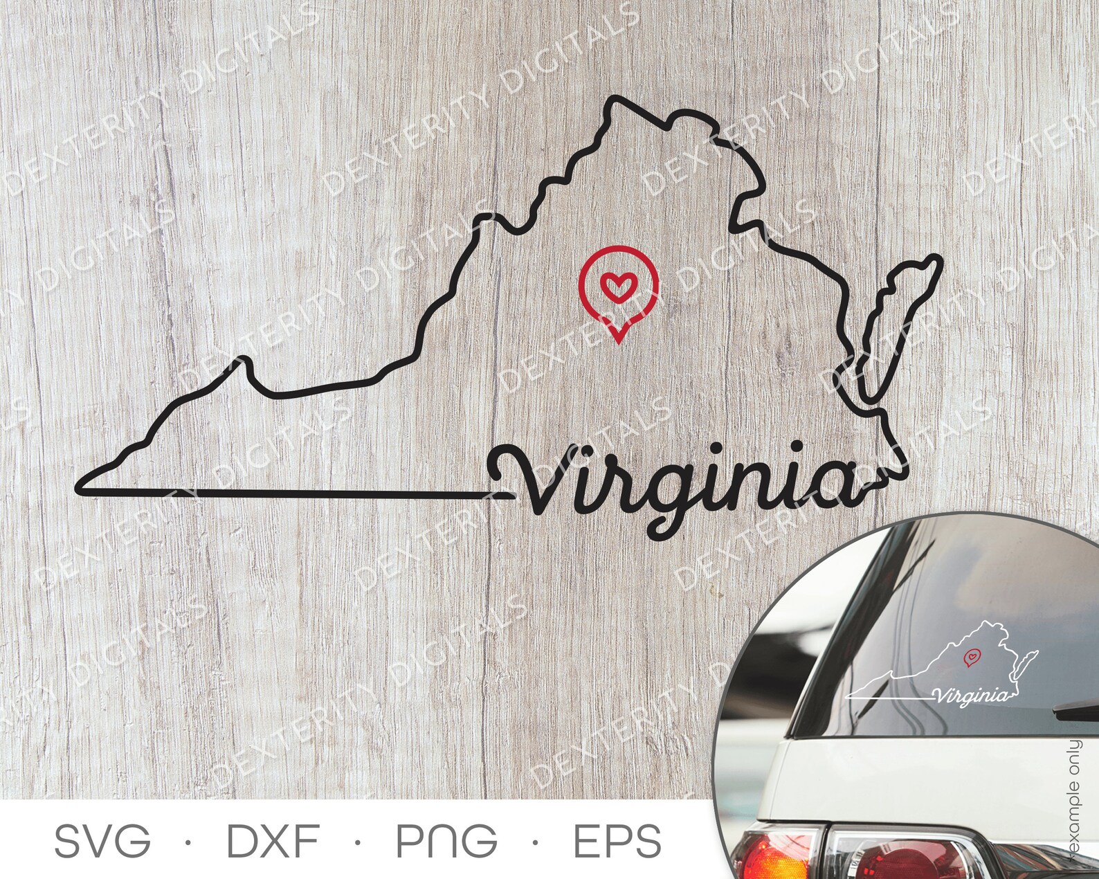 Virginia SVG USA State Design SVG Cut File for Cricut - Etsy