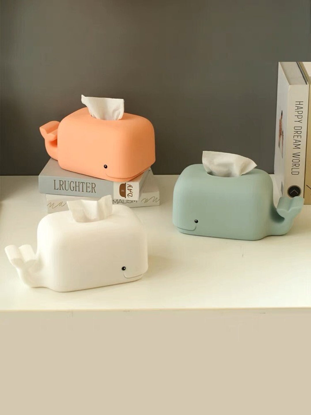 Cute Pastel Whale Tissue Dispenser Box Kawaii Animal Silicone - Etsy