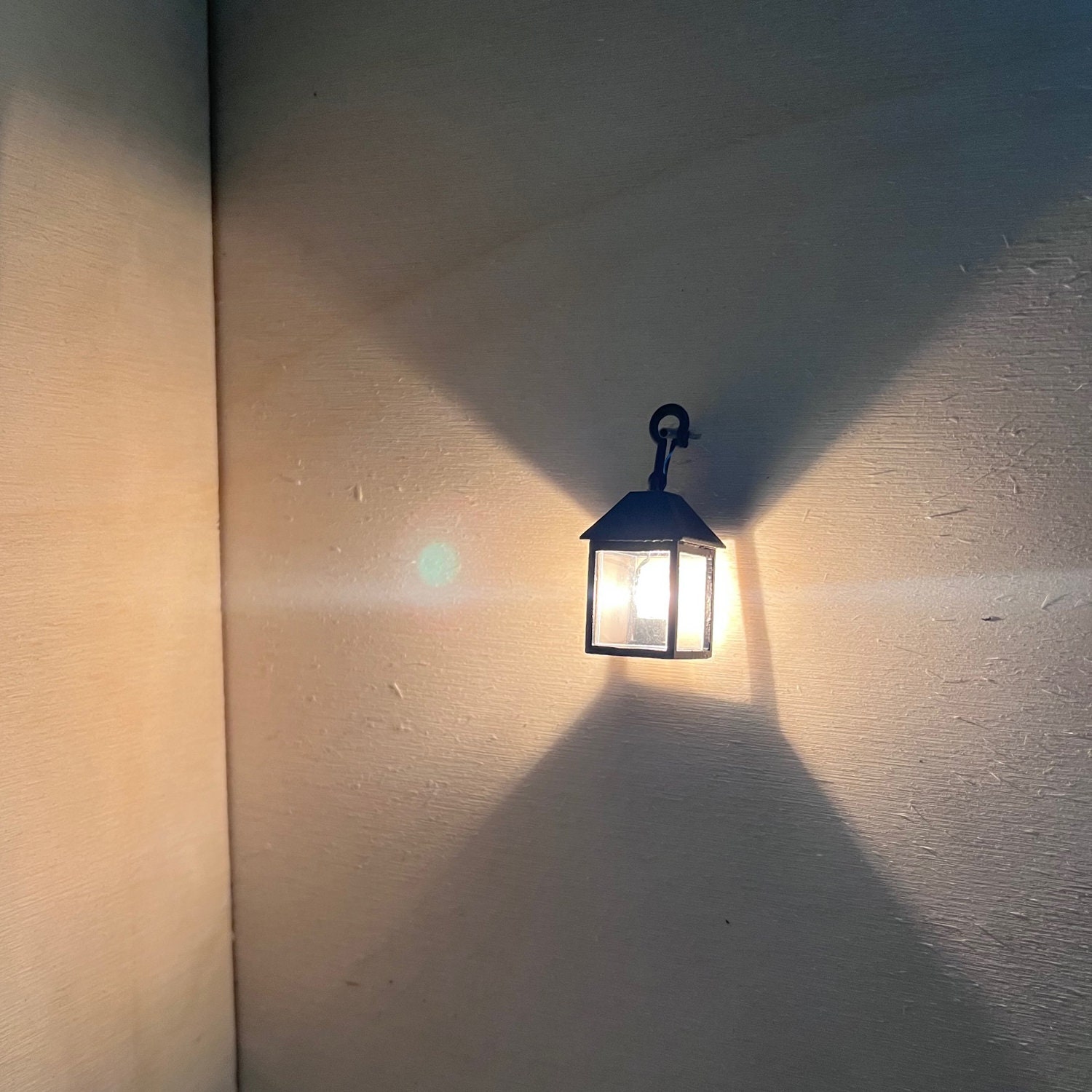 Black Wall And/or Support Lantern for Cribs and Dioramas With Micro Lamp Warm Light 12v - DL59 ...