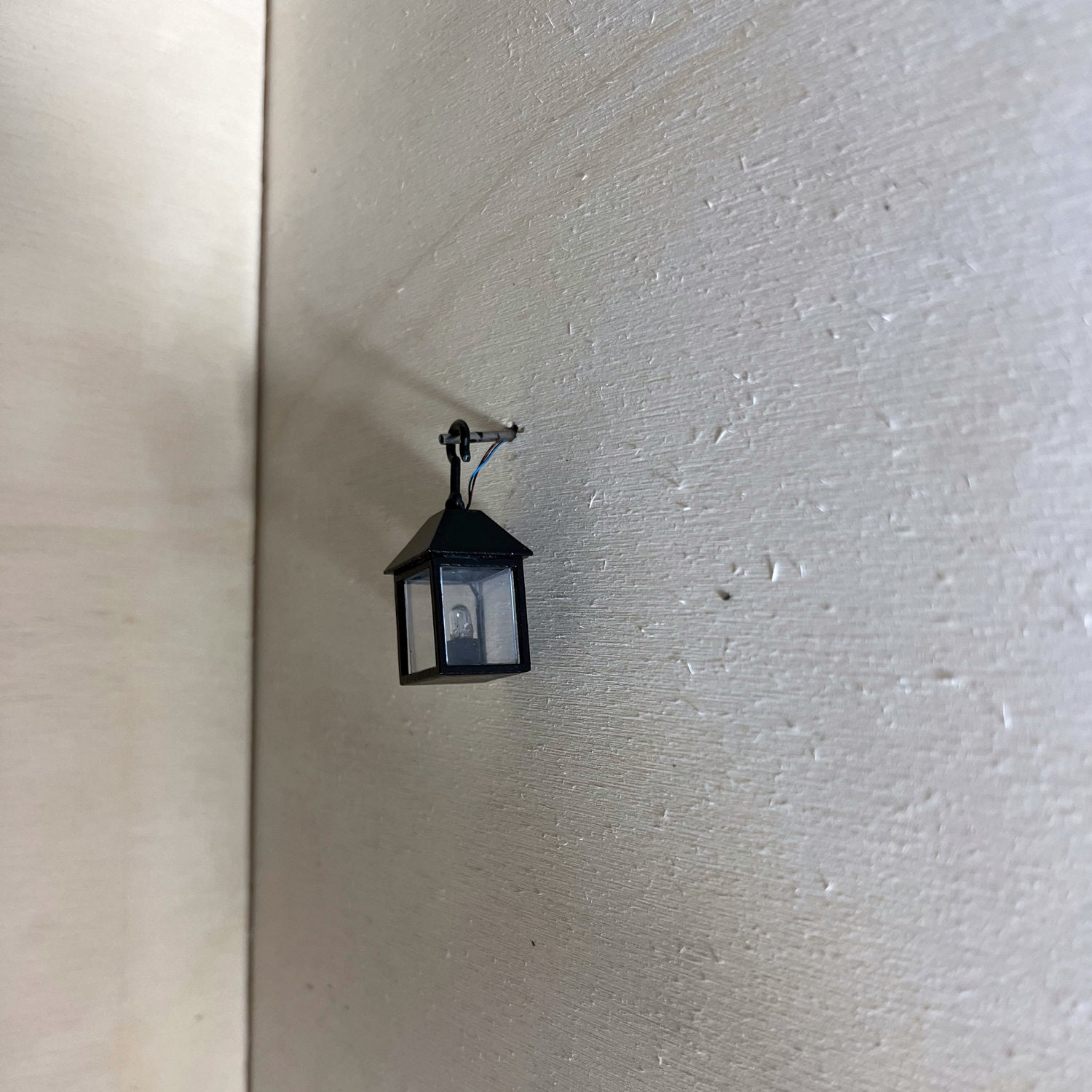 Black Wall And/or Support Lantern for Cribs and Dioramas With Micro ...