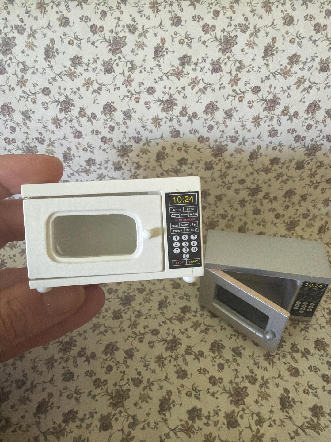 Miniature Wooden Microwave, Handmade Dollhouse Miniature - Etsy