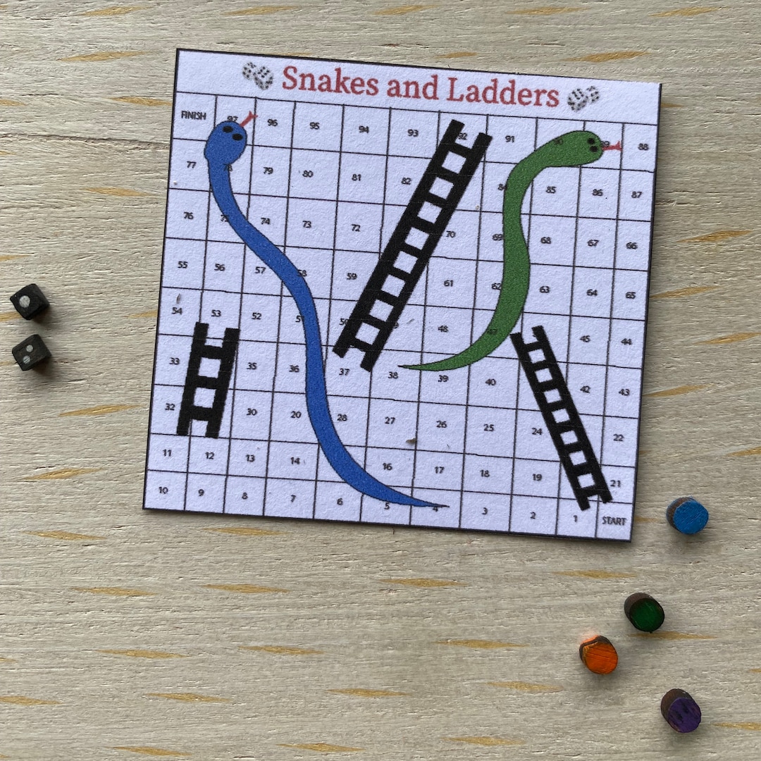 Snakes and Ladders Miniature Game Dollhouse Game Miniature - Etsy