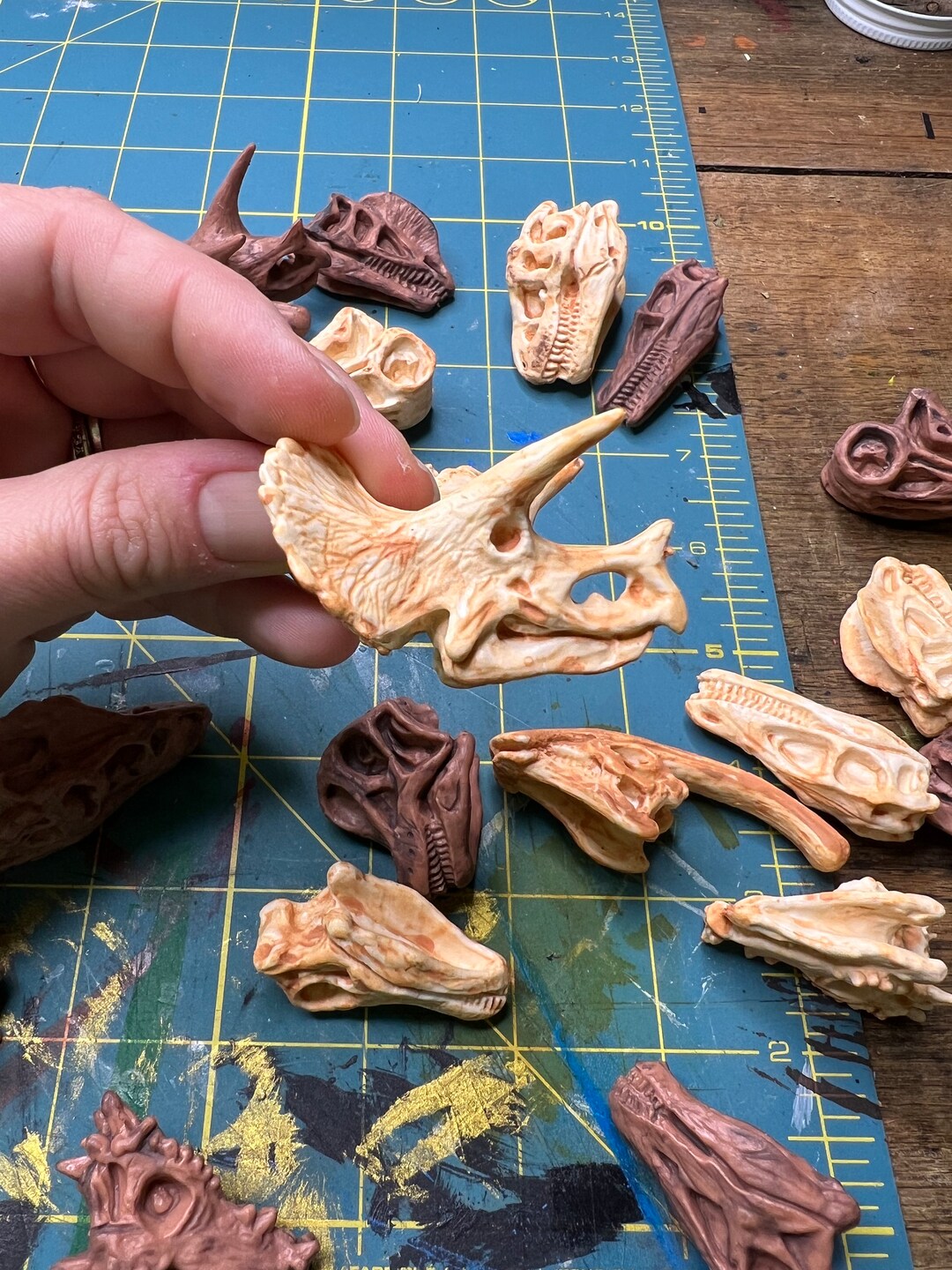 Miniature Dinosaur Skeleton - Dollhouse Dinosaur Decoration - Etsy