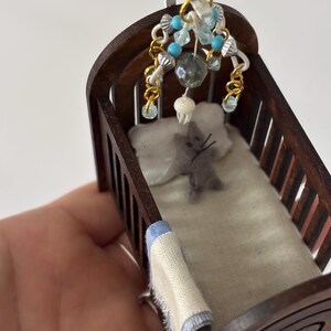 Miniature Nursery Crib - Miniature Furniture for Baby, Miniature Cot ...